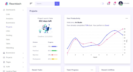 Reactdash - React Dashboard Template